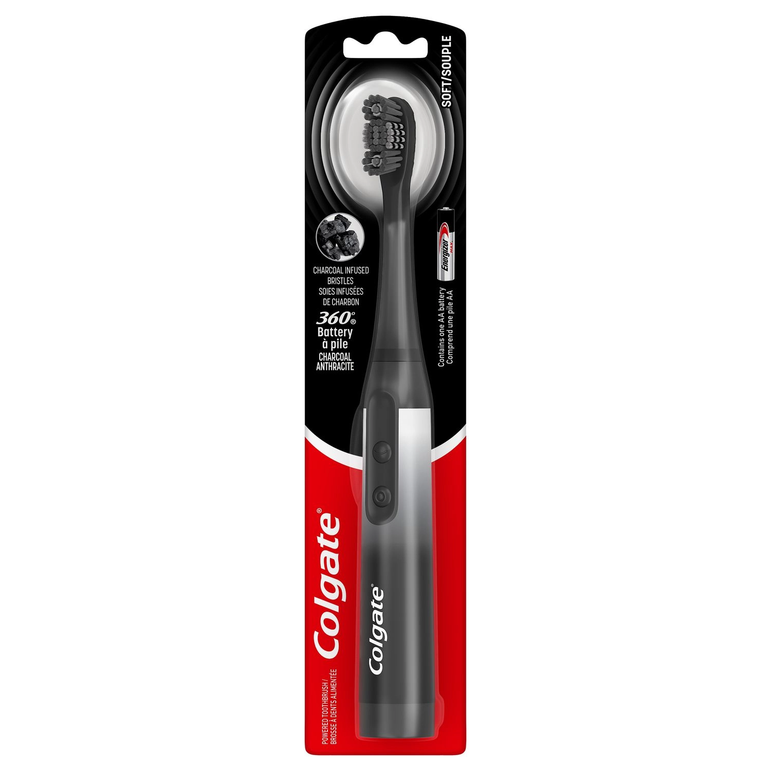 Colgate 360 Charcoal Sonic Powered Battery Toothbrush - CTC Health