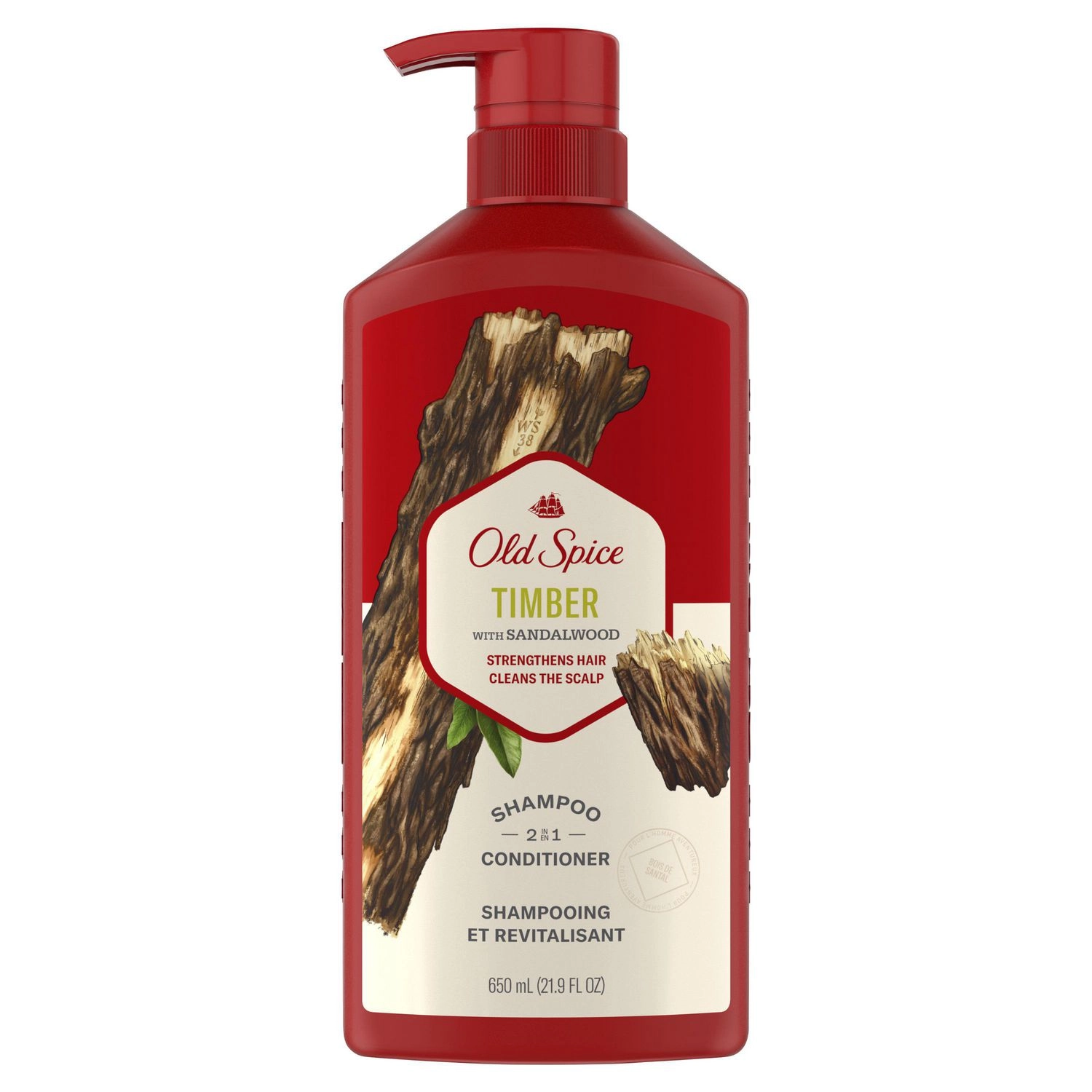 Old Spice Timber 2in1 Shampoo and Conditioner for Men 650 mL - CTC Health