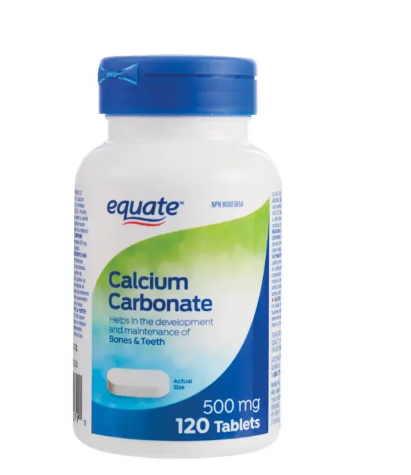 Equate Calcium Carbonate 500mg 120 Tablets - CTC Health