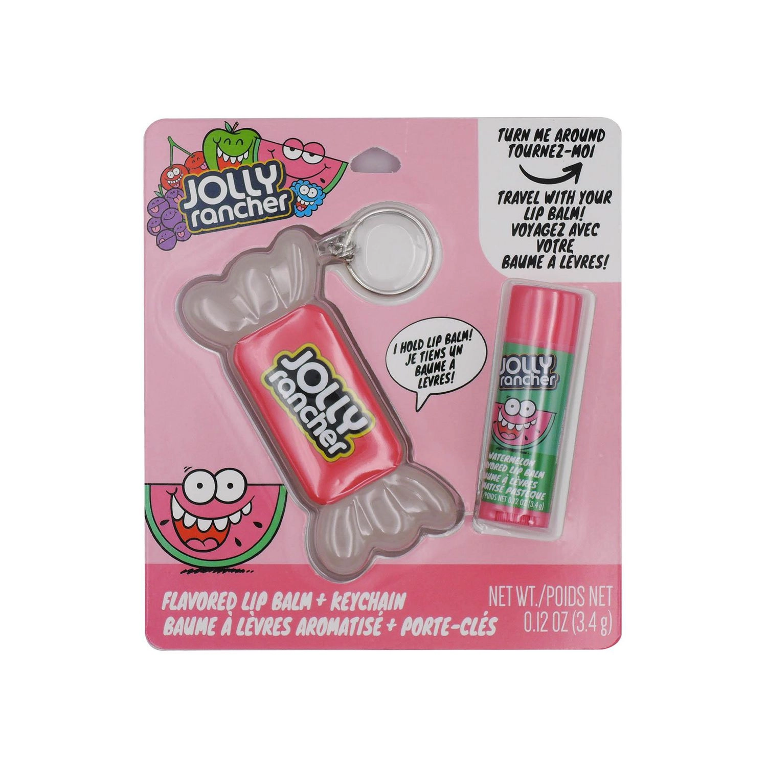 Jolly Rancher Watermelon Flavored Lip Balm & Keychain 3.4g - CTC Health