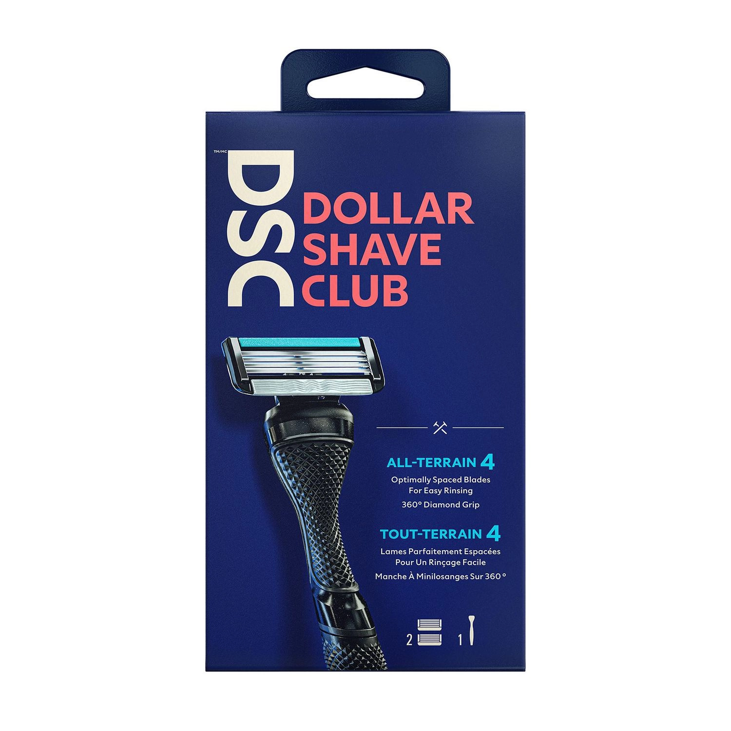 Dollar Shave Club 4-Blade Razor Starter Set for All-Terrain Shaving ...