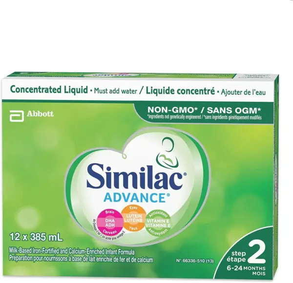 Similac Advance Step 2 Non-GMO Baby Formula, Concentrated Liquid, 6-24 ...
