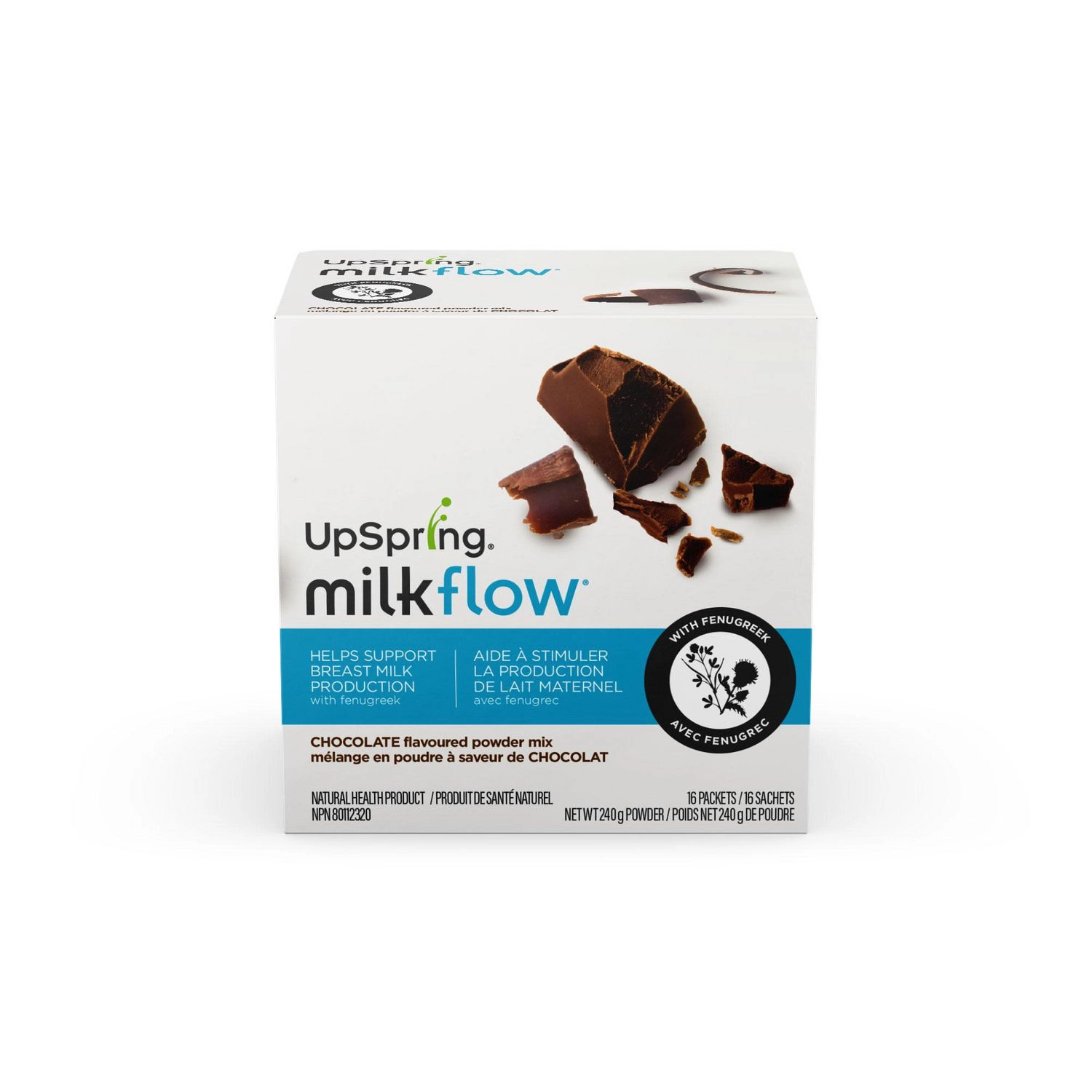 UpSpring Milkflow, Chocolate Flavour, 16ct 240g - CTC Health