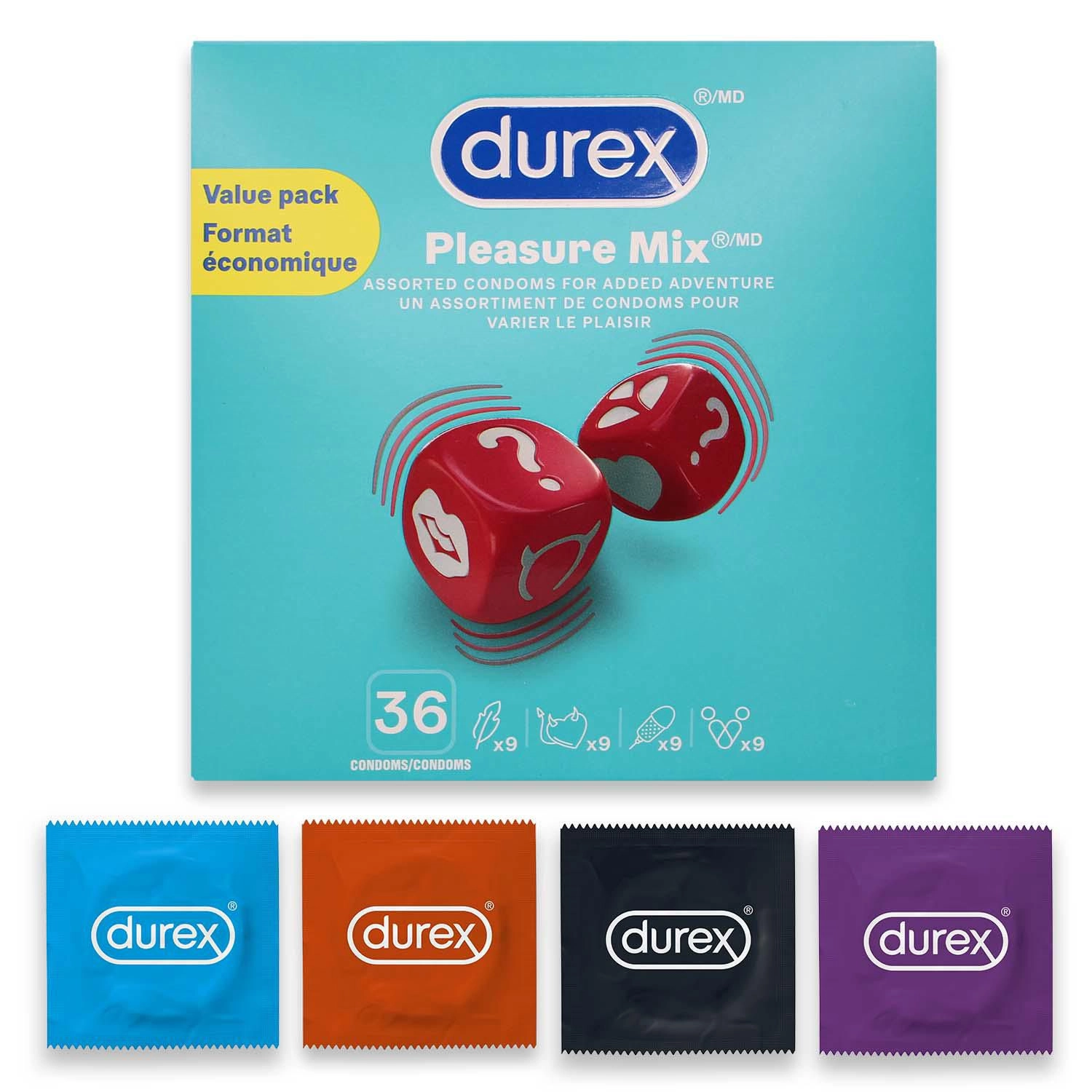 Durex Condoms Pleasure Mix Value Pack - CTC Health