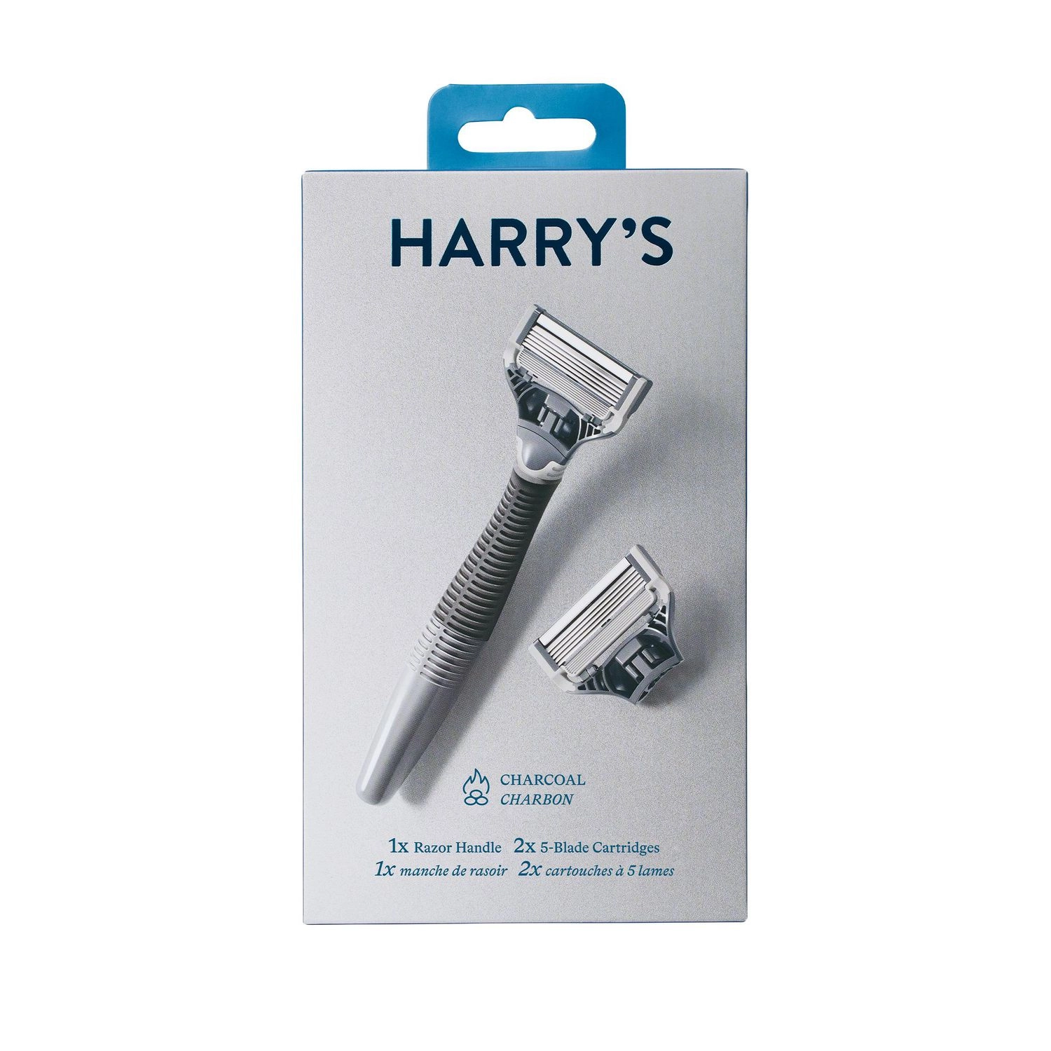 Harry’s Men’s Razor: 1 Charcoal Razor Handle + 2 Razor Blade Cartridges ...