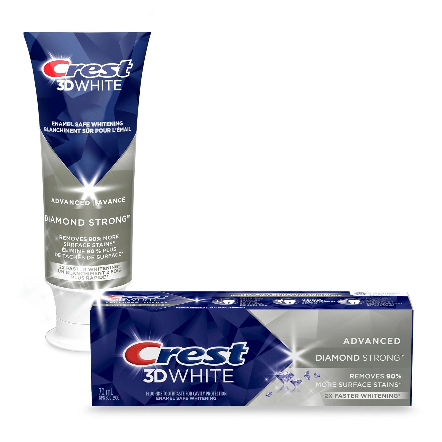 Crest 3D White Advanced Diamond Strong Toothpaste 70 mL - CTC Health