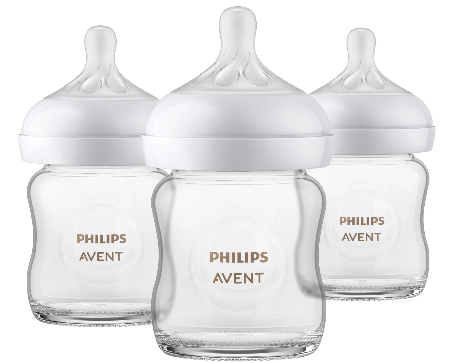 Philips Avent Glass Natural Baby Bottle, 4oz, 3 pack - CTC Health