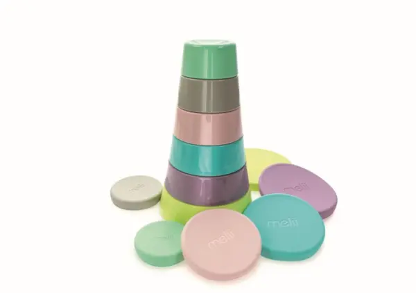 Melii Stacking & Nesting Containers with Silicone Lids - 12 Pieces ...