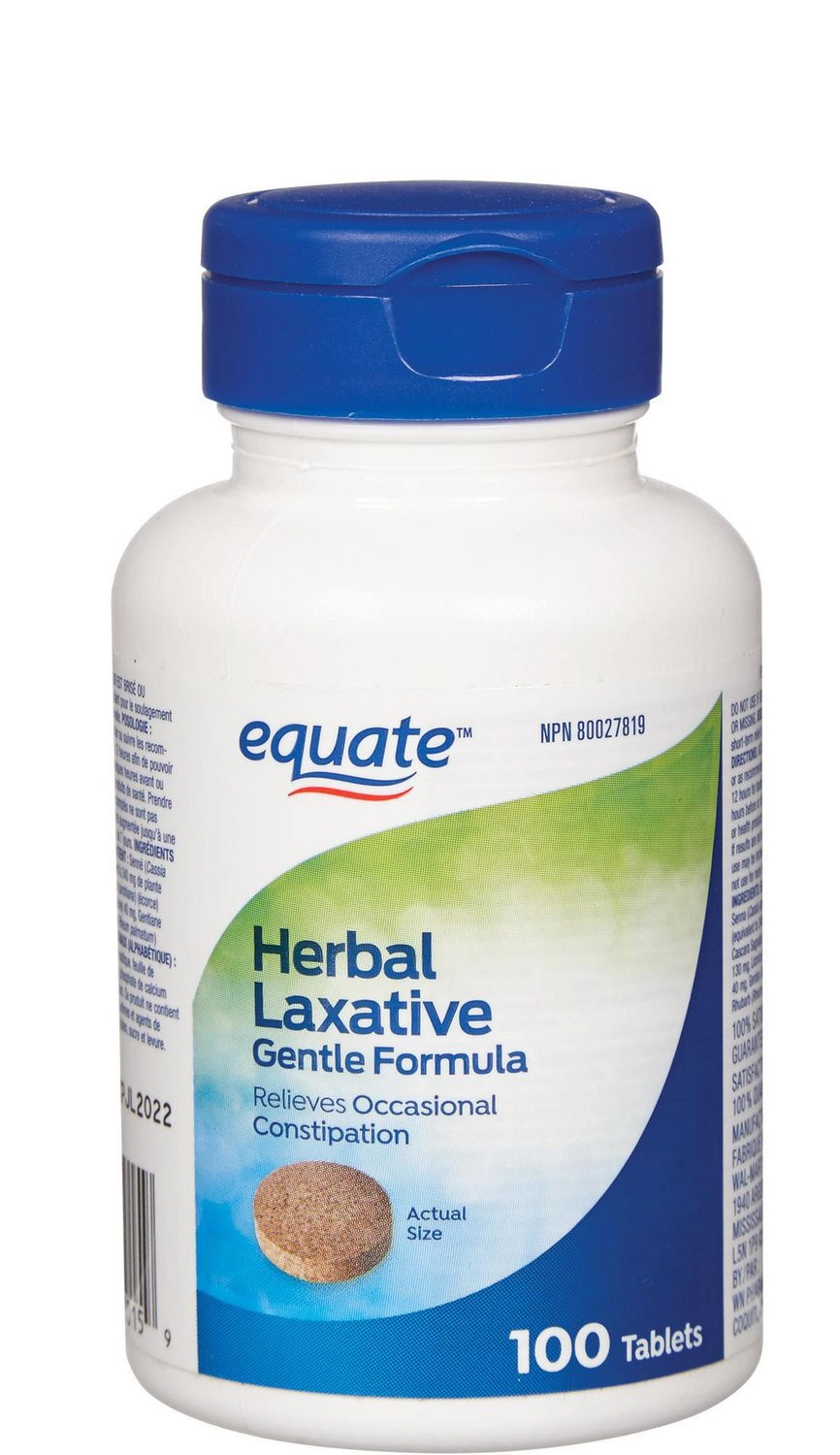 Equate Herbal Laxative Gentle Formula 100 Tablets - CTC Health