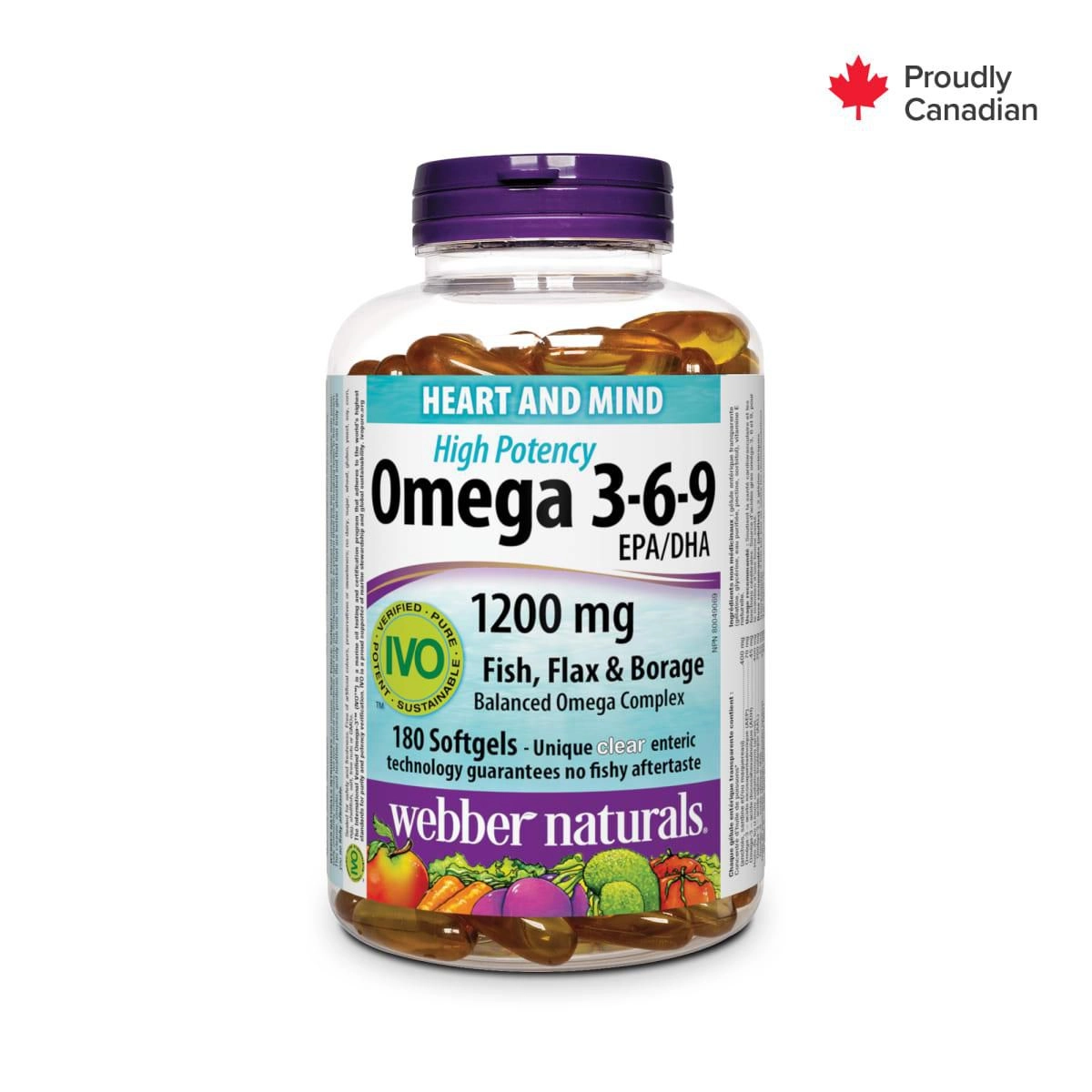 Webber Naturals® Omega 3-6-9 High Potency 180 Softgels - CTC Health
