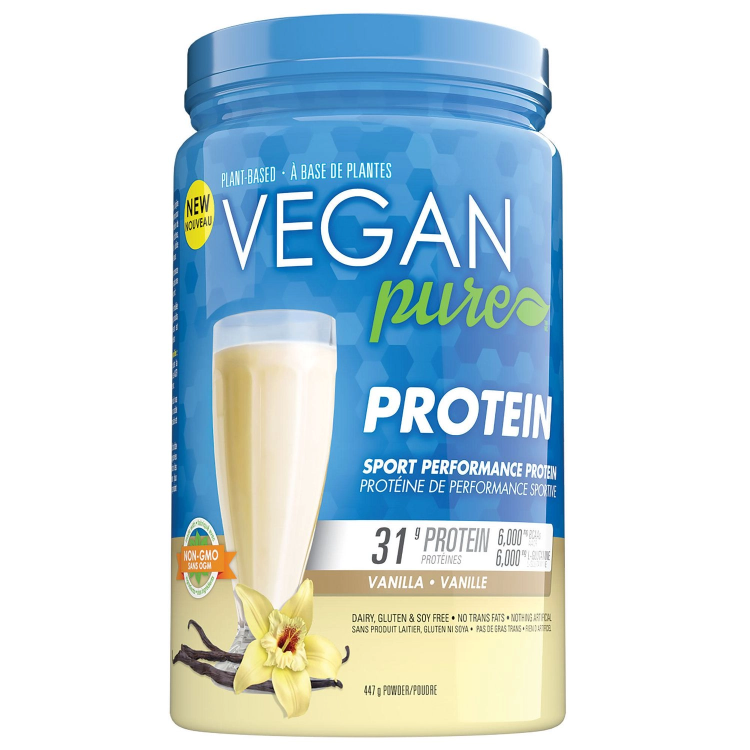 Vegan Pure Protein Vanilla Powder 447 g - CTC Health