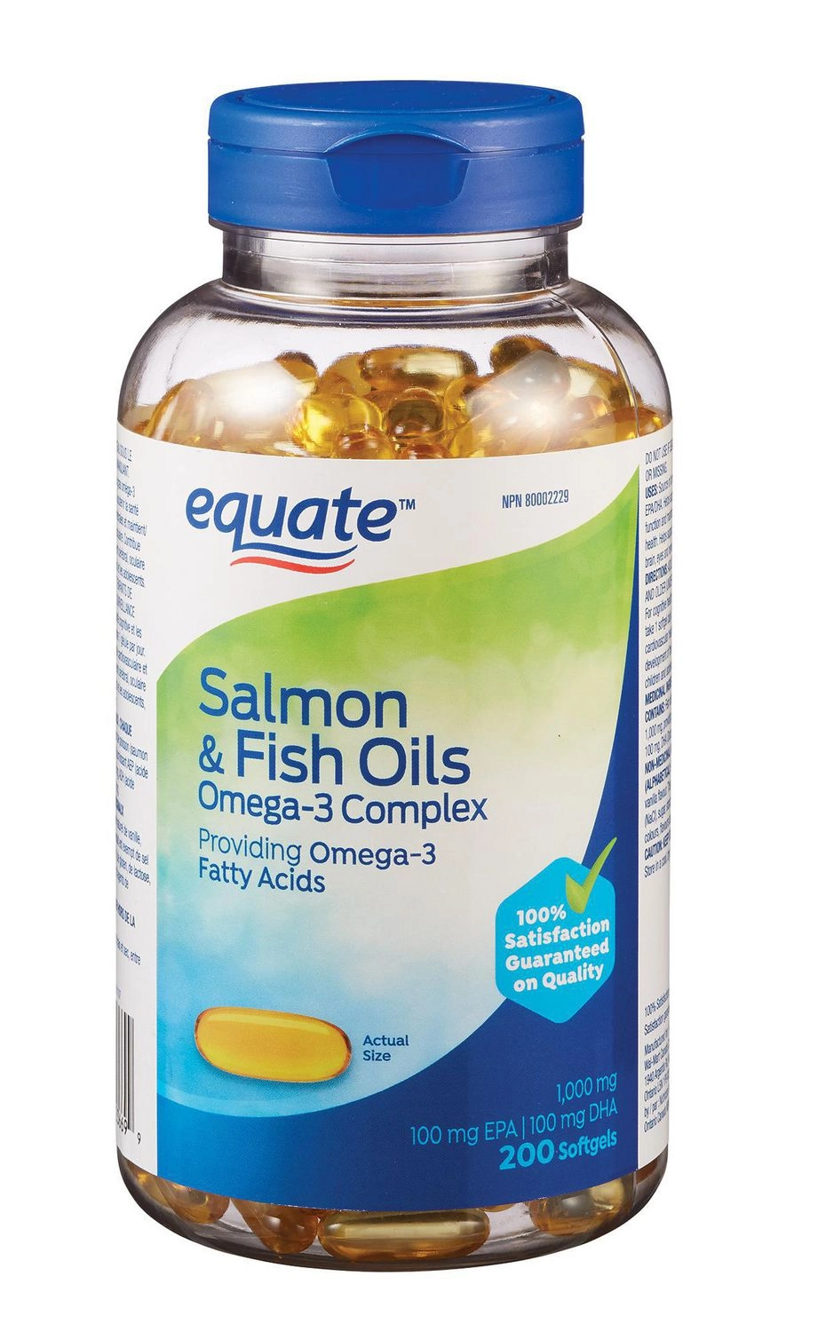 Equate Salmon And Fish Oils Omega-3 Complex Softgels 1000 mg - CTC Health