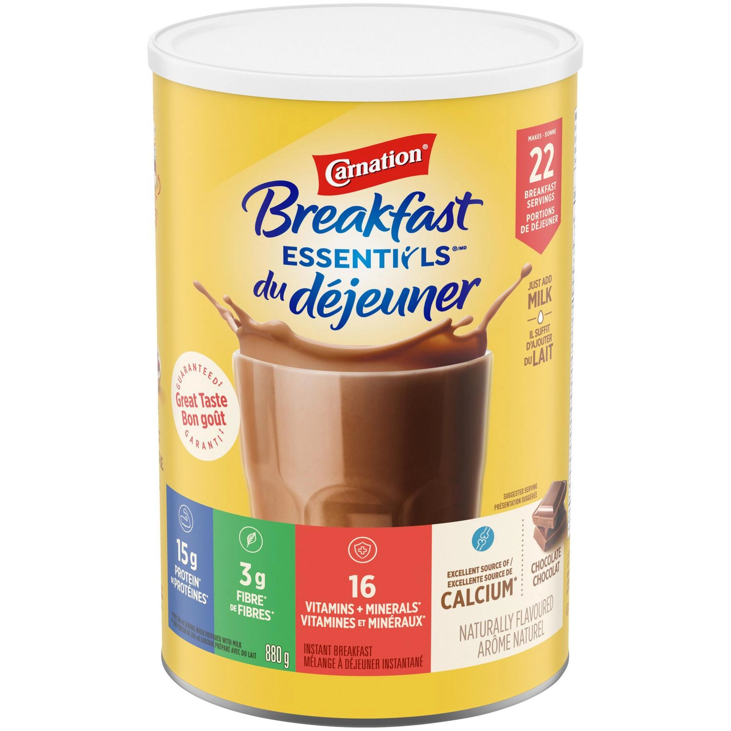 CARNATION BREAKFAST ESSENTIALS Chocolate Instant Powder Drink Mix 880 g ...