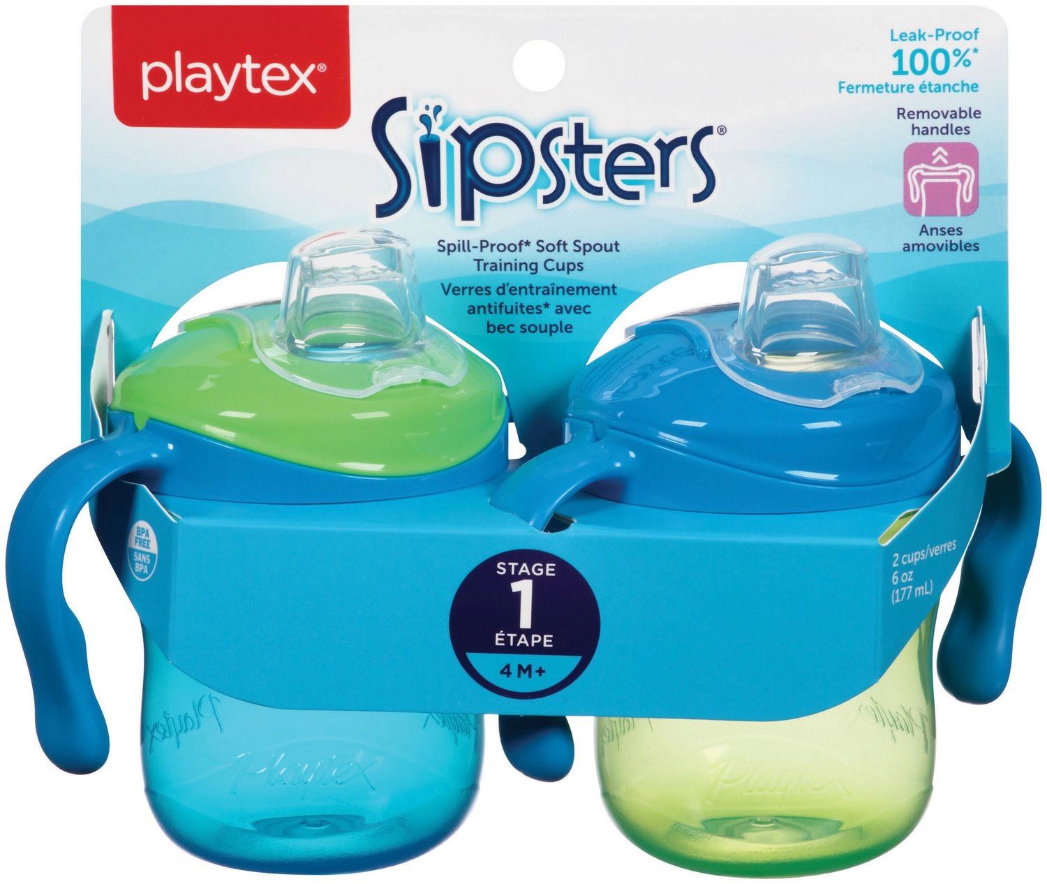 Playtex Baby Sipsters Spill-Proof Soft Spout Training Cups 6 oz - CTC ...