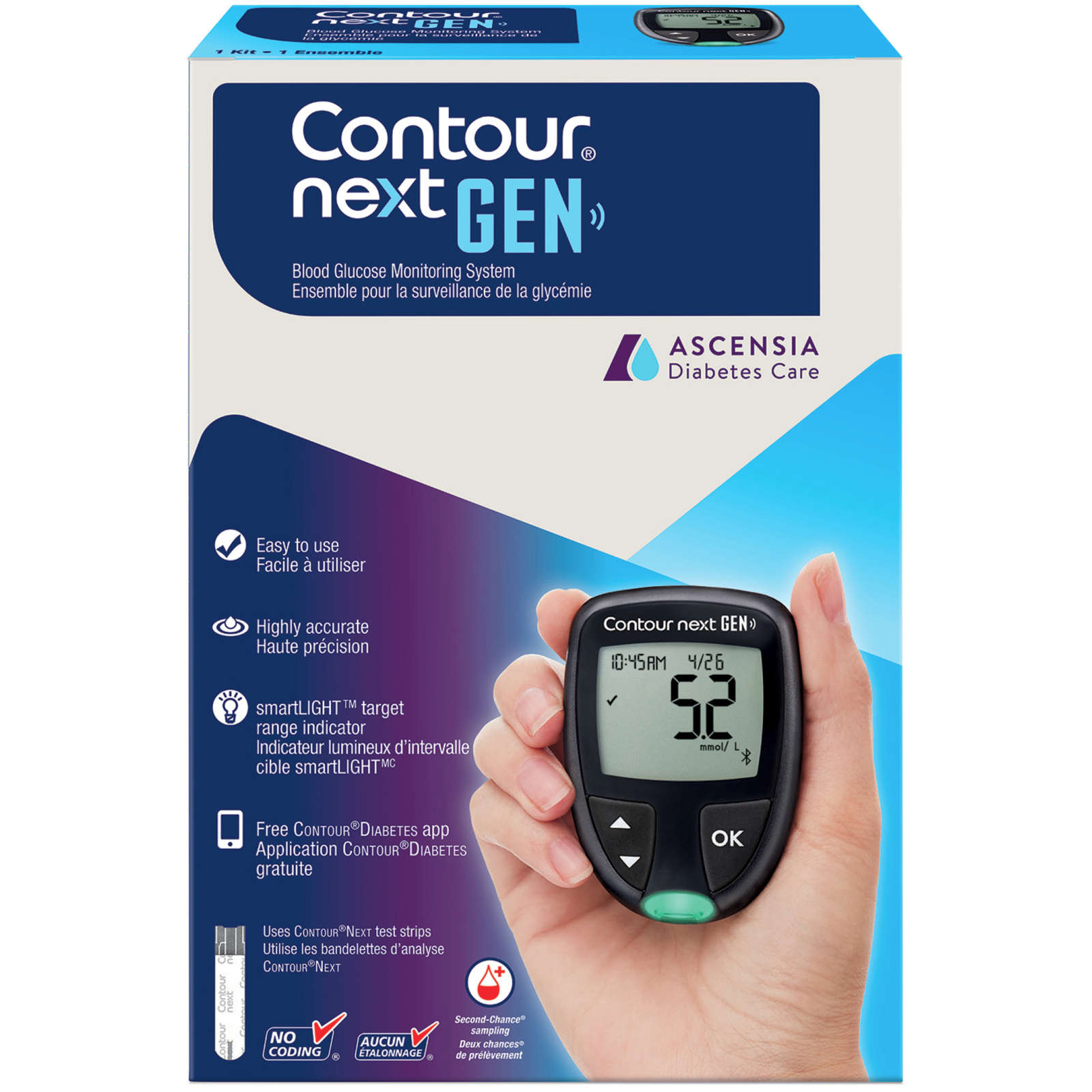 Ascensia Contour®Next Gen Blood Glucose Meter, 1 EA - Smart, Accurate ...